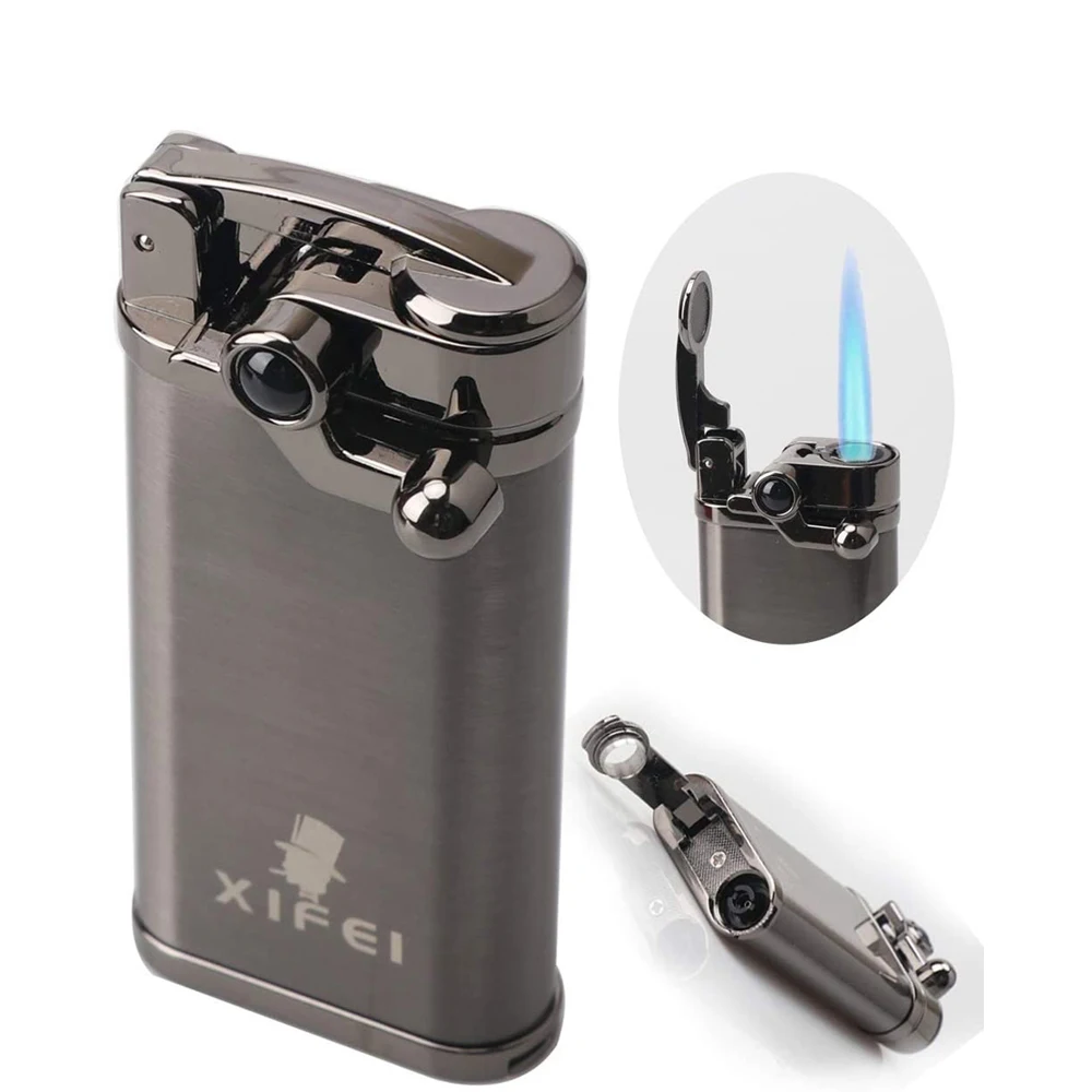 XIFEI-Rocker-Cigar-Lighter-With-Punch-Gas-Window-Metal-Windproof ...