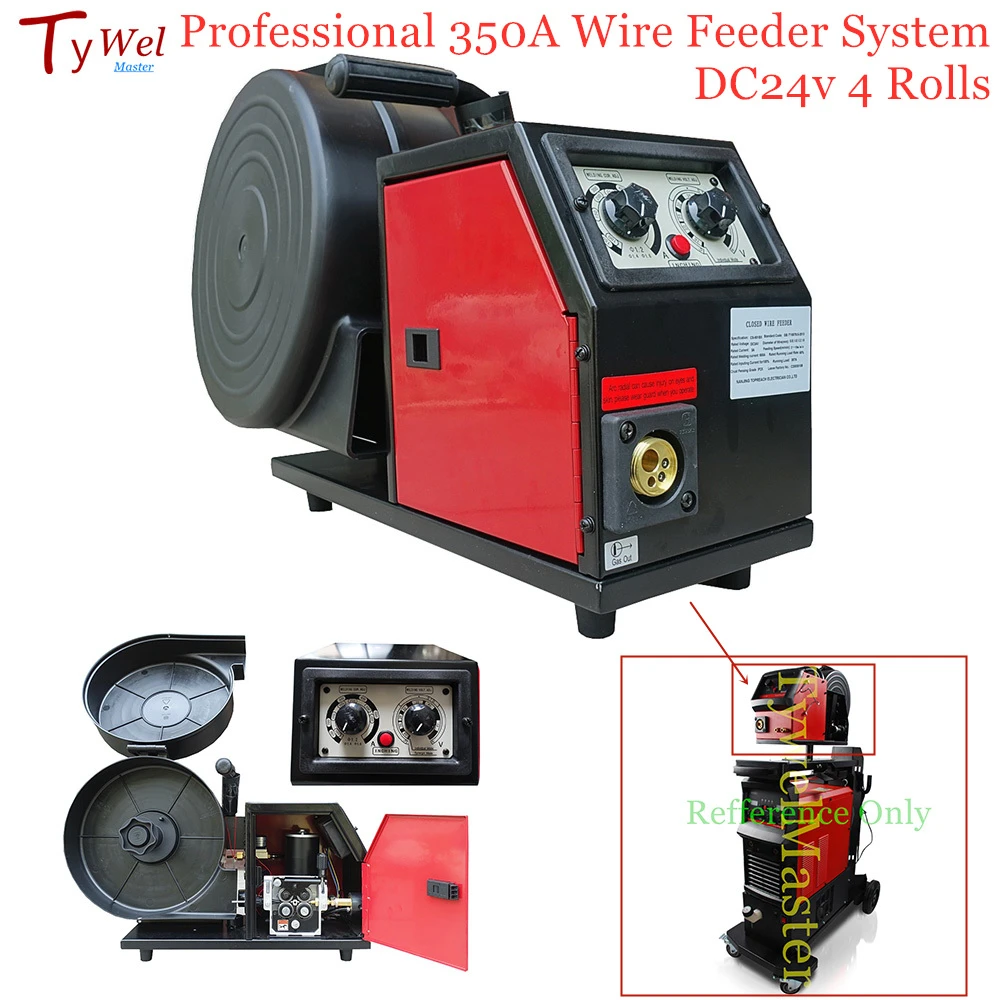 Professional 350a Wire Feeder Dc24v 4 Rolls 0.8-1.6mm Feed Rolls 300mm ...