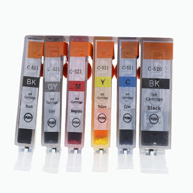 6color PGI 520 CLI 521 PGI 520 CLI 521 PGI520 Ink Cartridges for Canon ...