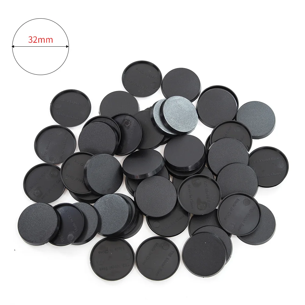 25mm-32mm-40cmm-Round-Plastic-Model-Bases-for-Wargames-Table-Games-Diy ...