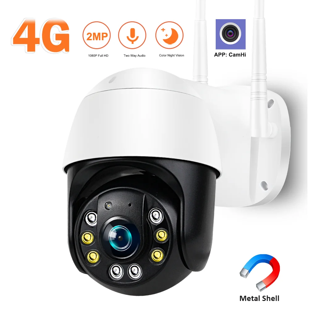 4G IP Camera SIM Card 3G Outdoor Security Camera 1080P HD Wi Fi Speed ...