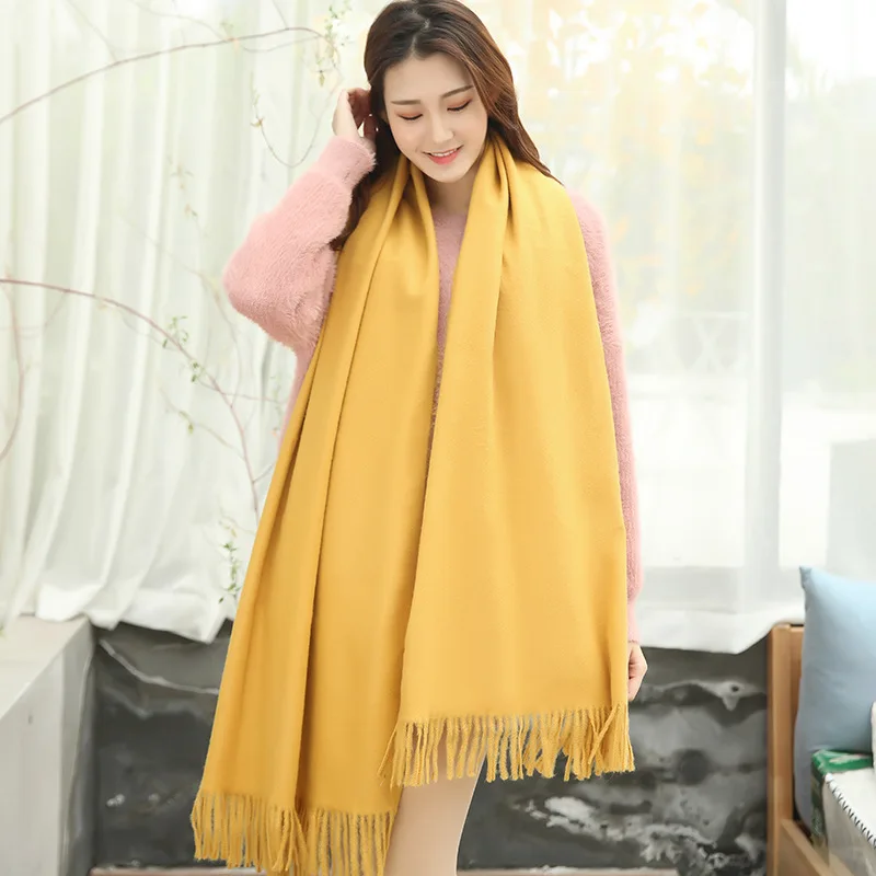 Nueva bufanda de cachemira pura mujer edición coreana Otoño e Invierno ...