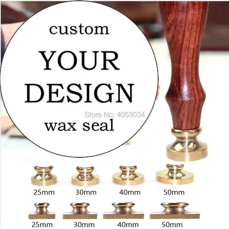 Custom Wax Seal Stamp With Your Own Logo Design Diferent Stamp Head ...