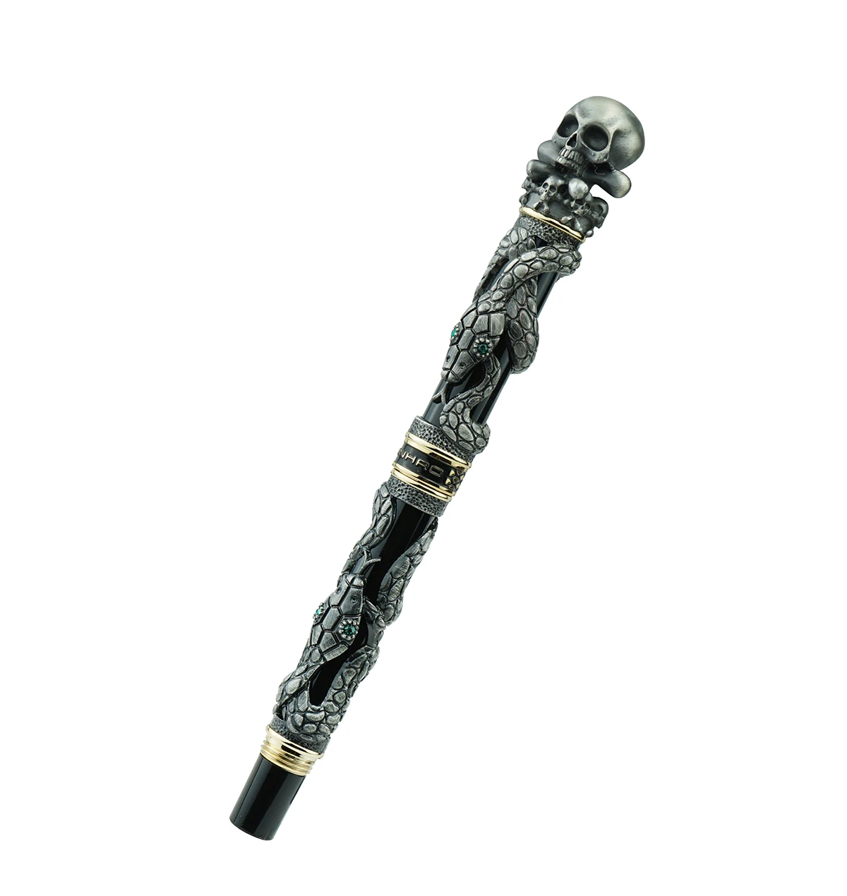 Jinhao Metal Vintage Fountain Pen Skull Skeleton Unique Pen Cap EF/F/M ...