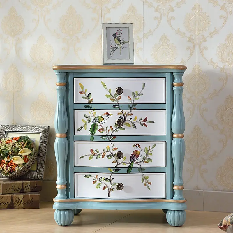 American-country-bedside-table-simple-bedside-cabinet-storage-solid ...