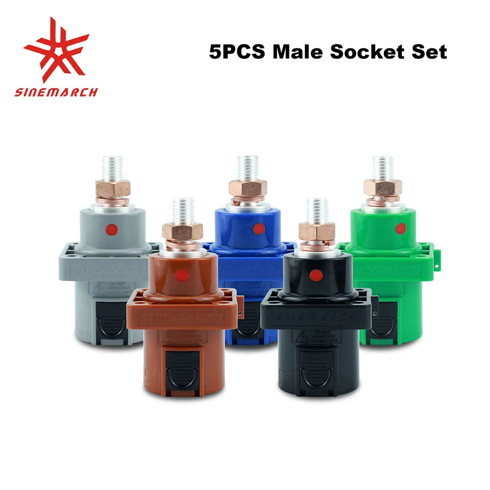 5PCS-POWERART-400-Amp-Male-Socket-Set-Single-Pole-Power-Connector-Panel ...