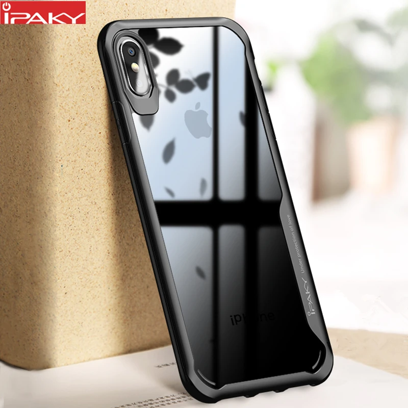IPAKY funda híbrida de silicona para iPhone, carcasa transparente a ...