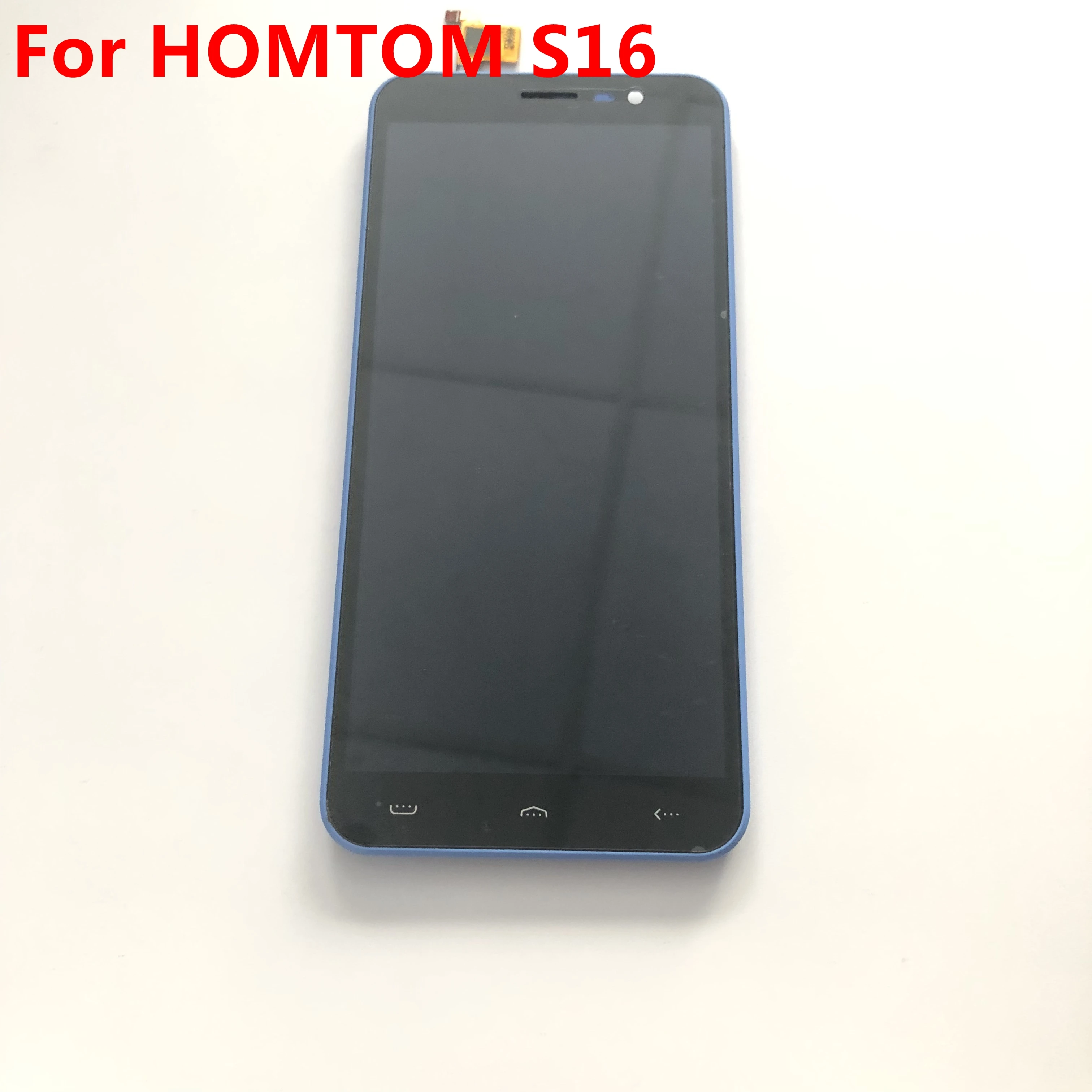 Usado tela lcd + tela de toque + quadro alta qualidade para homtom s16 mtk6580 5.5 "1280x640 ...