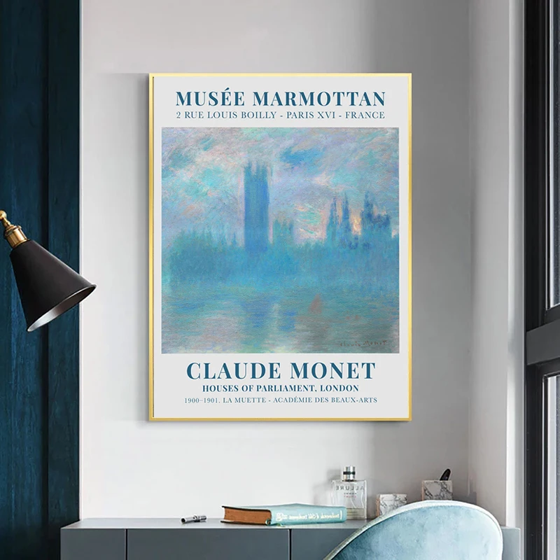 Home & Living Home Décor Claude Monet Exhibition Poster Water Lilies ...