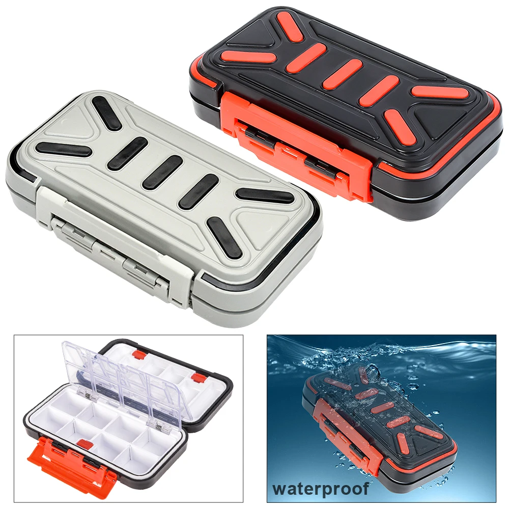 16.5 X 9.3 X 4.5cm Double Layer Waterproof 16 Compartments Fishing ...
