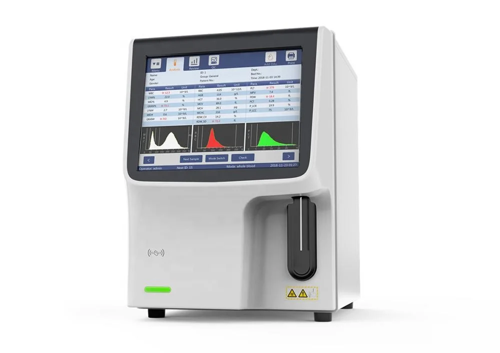 10.4" colorful touchscreen CBC hematology analyzer portable 3 part ...