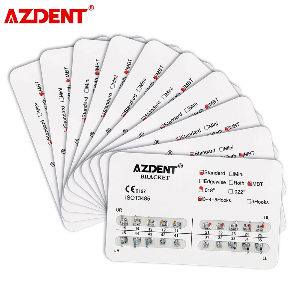 10 Packs Azdent Dental Orthodontic Metal Brackets Braces Split Welding ...