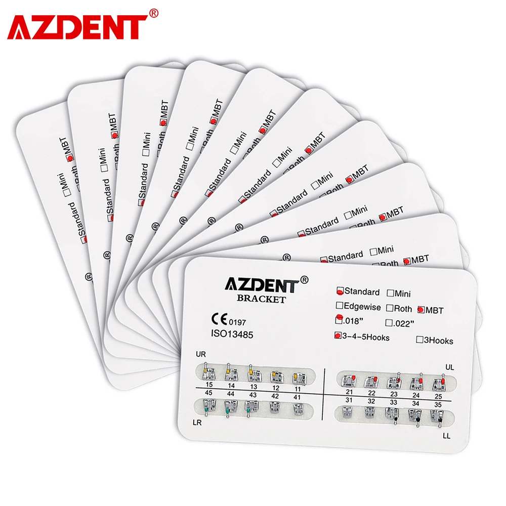 10 Packs Azdent Dental Orthodontic Metal Brackets Braces Split Welding ...