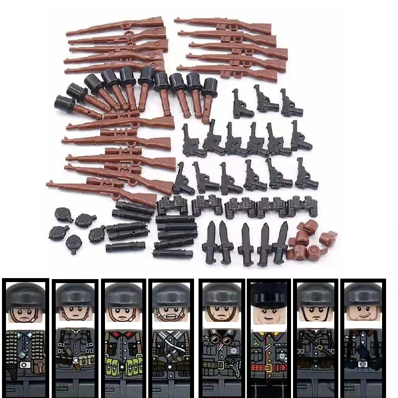 8PCS/lots Military Army Infantry Soldiers Figures MOC Building Blocks ...