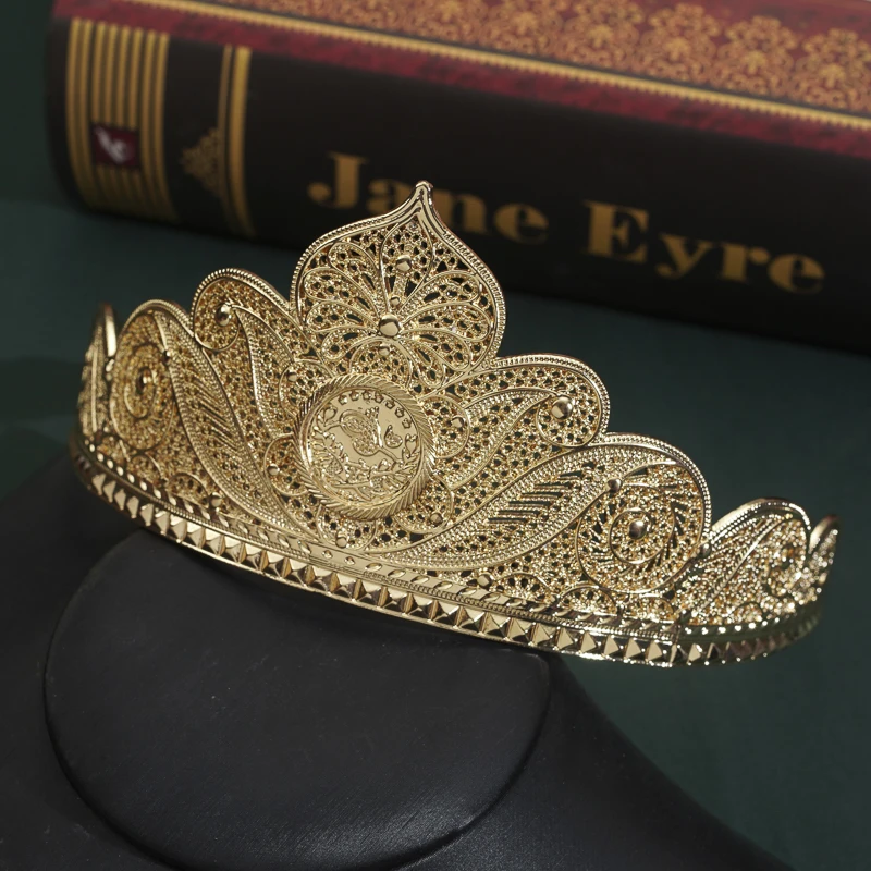 Turkish Metal Gold Tiaras And Crowns Coins Headpiece For Women Forehead ...