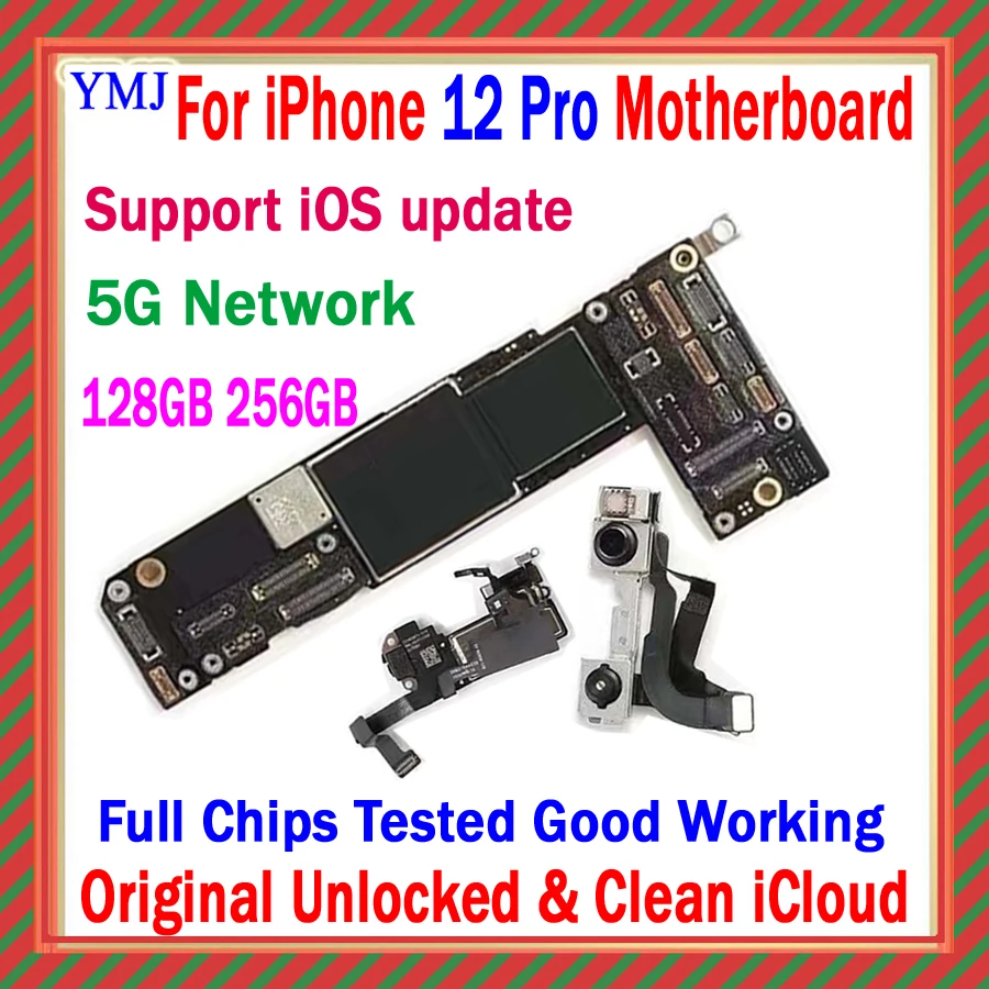 Free Icloud For Iphone 12 Pro Motherboard 128gb 256gb,original Unlocked ...