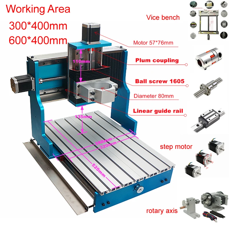 Gravura-CNC-Madeira-Router-Kits-6040-Linear-Trilho-De-Guia-PCB-M-quina ...