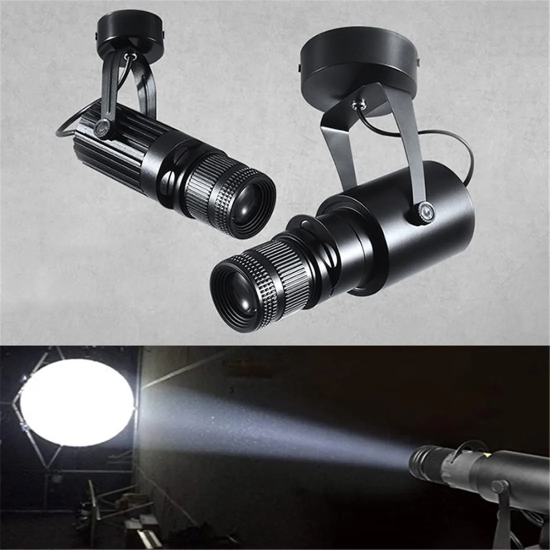Black-White-LED-Spot-Light-Led-Pin-Spot-Focus-Lighting-with-4-Apertures ...