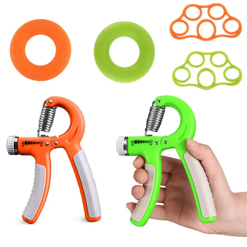 10 40Kg Gym Fitness Hand Grip Men Adjustable Finger Heavy Exerciser ...