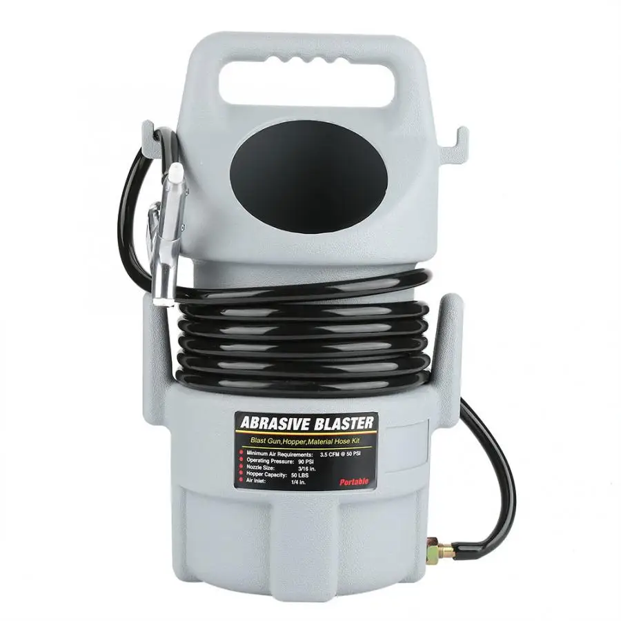 Sandblasting Gun Spray Paint Portable Pneumatic Sand Blaster Kit ...