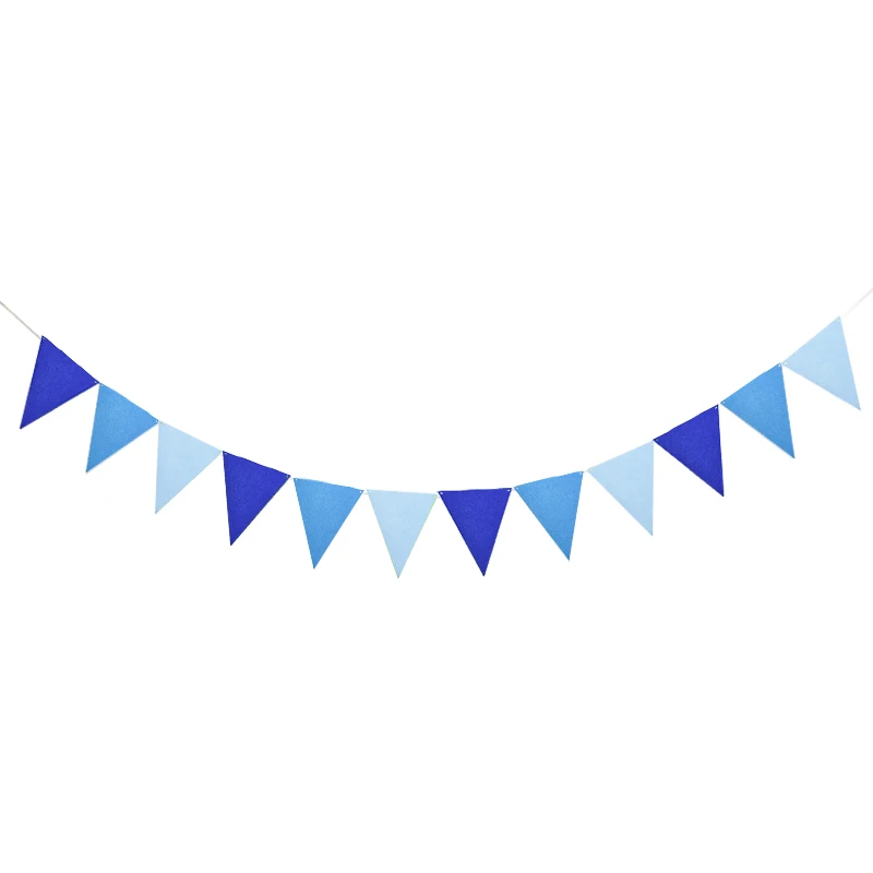 Fashion-4M-12-flags-Blue-Fabric-Flags-Banners-Bunting-Pennant-Banner ...
