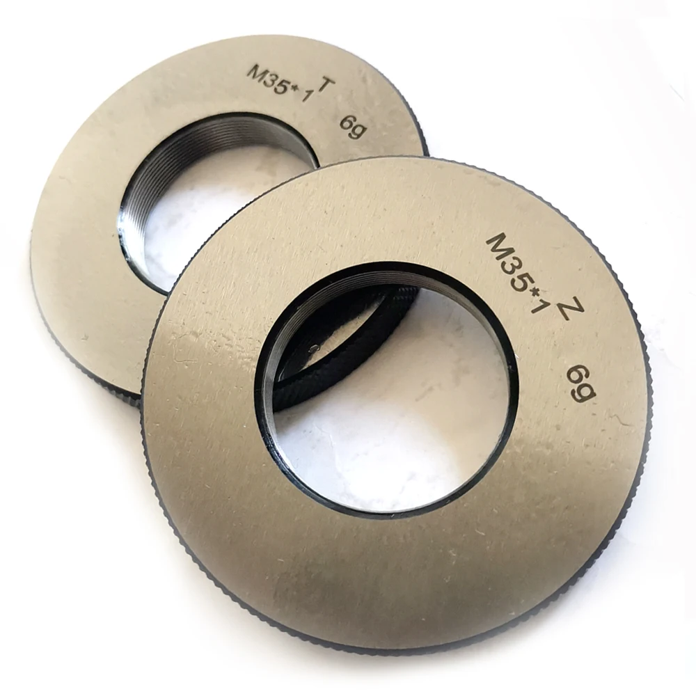 6G Right hand Metric thread ring gauge set M35 M35X2 M35X1.5 M35X1 go ...