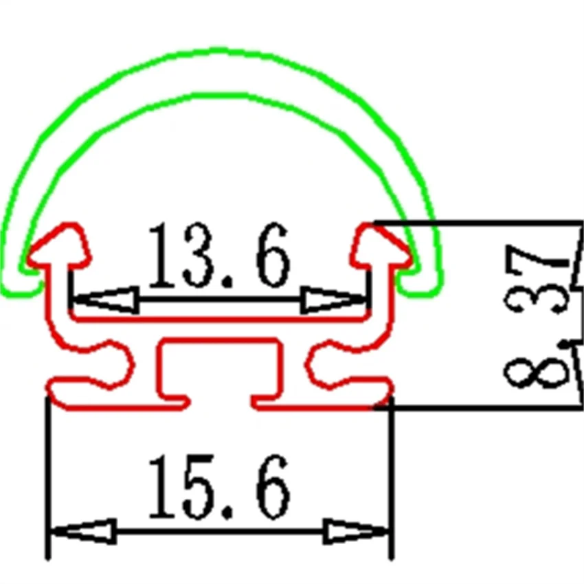 Perfil de aluminio para tira de luces LED flexible/dura, barra de ...