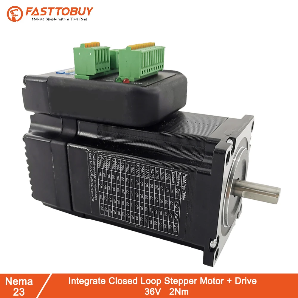 NEMA23 36V 57mm Integrate Closed Loop Stepper Motor+Drive Kit 2NM ...