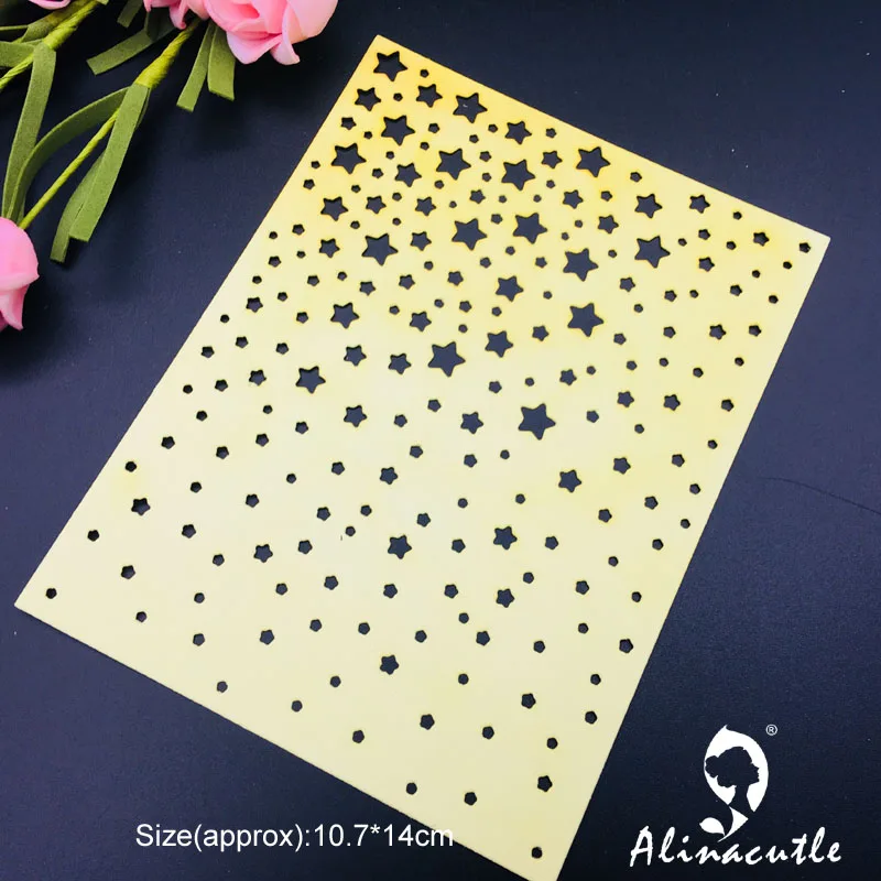 Die Cut Metal Cutting Die Rectangle Star Background Plate Scrapbooking ...