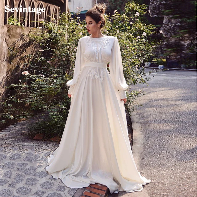 Simple Lace Vintage Wedding Dresses