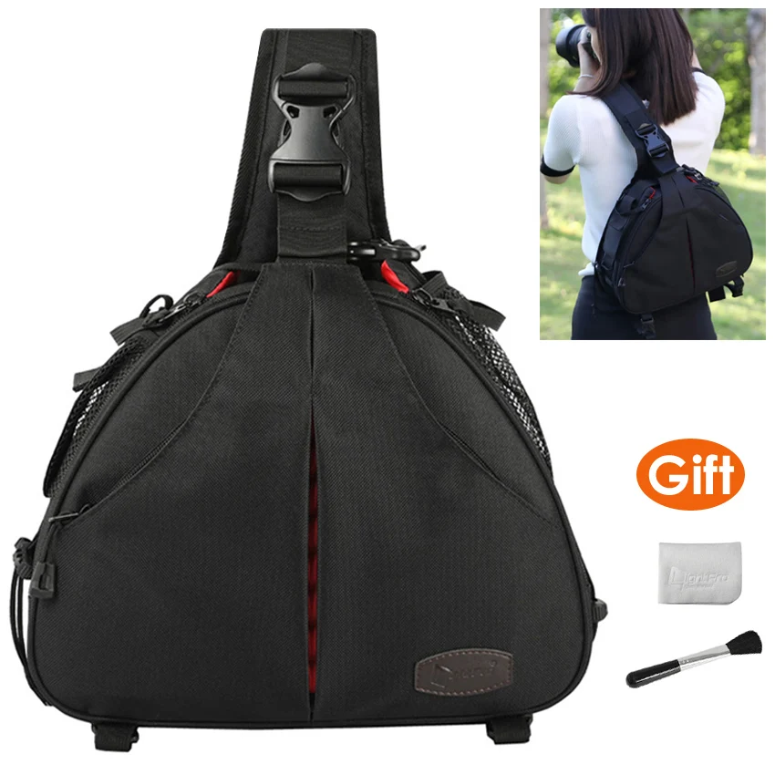 Camera Video Sling Shoulder Cross Body Triangle Package Bag Case ...