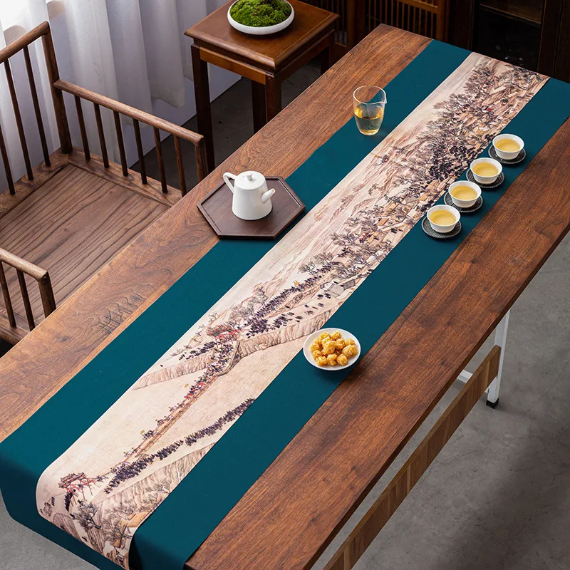 Tea-Table-Mat-Zen-New-Chinese-Tea-Ceremony-Waterproof-Fabric-Tea-Towel ...