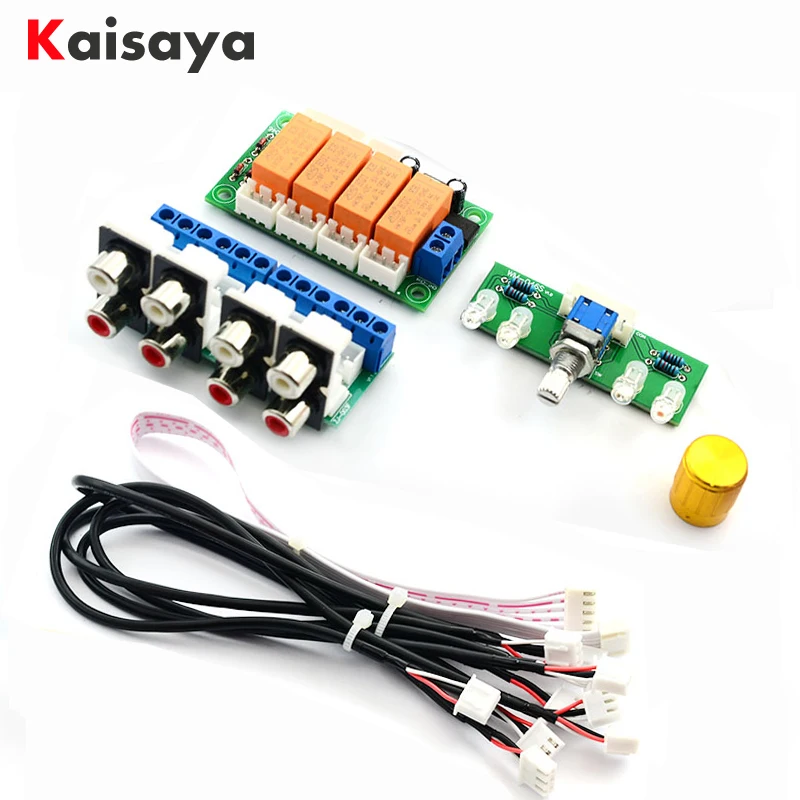 Relay 4-way Audio Input Signal Selector Switching Rca Audio Switch Input Selection Finished ...