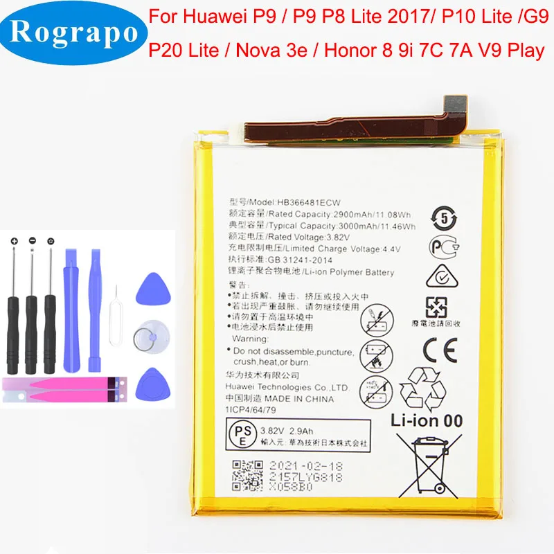 Original HB366481EC 3000mAh Battery For Huawei Honor 7C AUM L41 LND ...