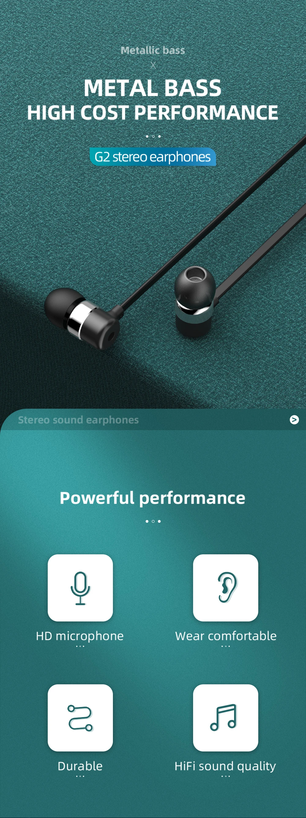 Celebrat G2 Sound Ultra Bass Earphones - Mega Phone City