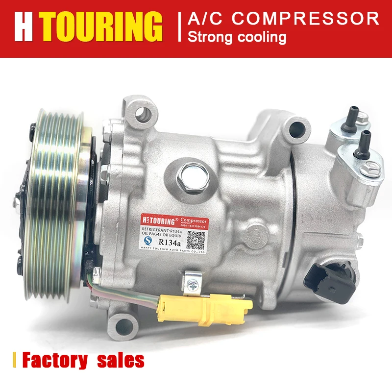 Compressor-de-CA-para-Peugeot-207-307-408-Citro-n-C2-C4-Sd6c12 ...