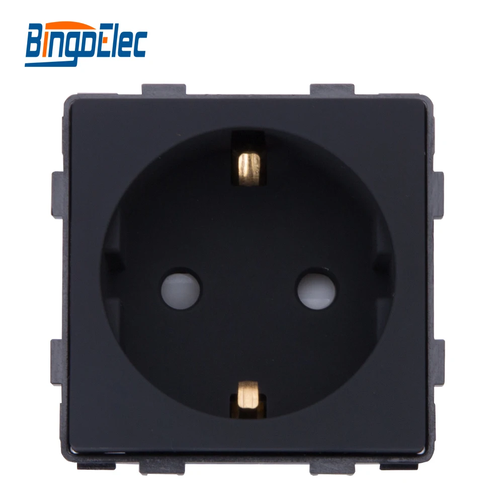 Golden black Europe Germany wall power socket ,EU wall socket|socket ...