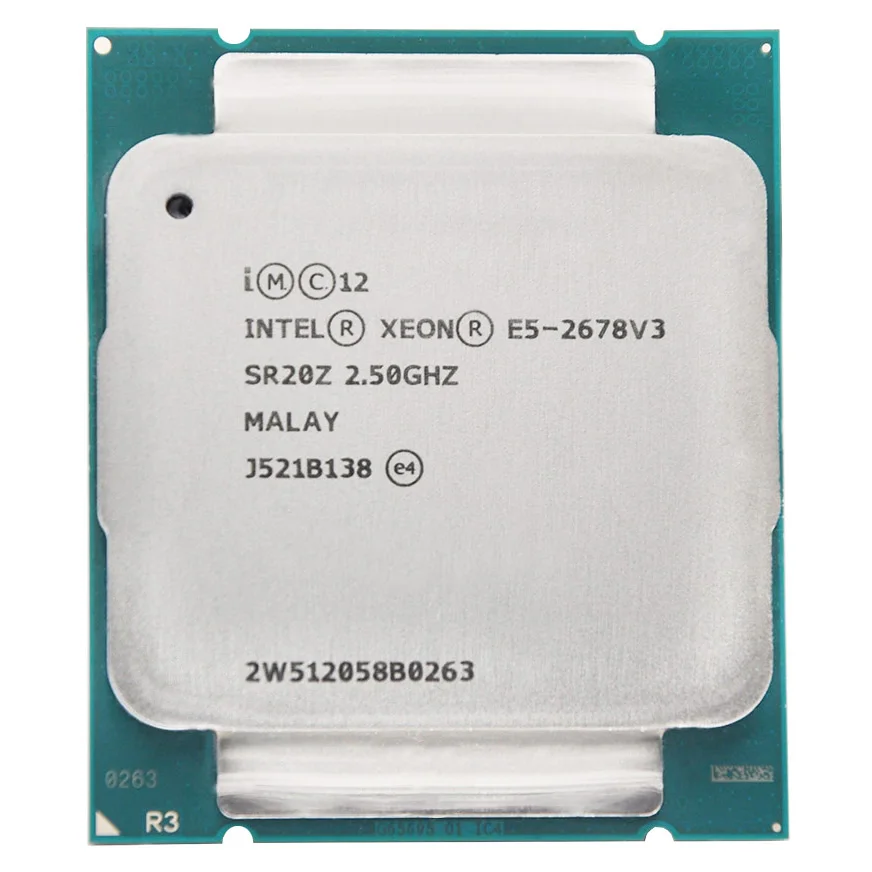 Intel processador xeon, processador de desktop para pc e5 2678 v3 ...