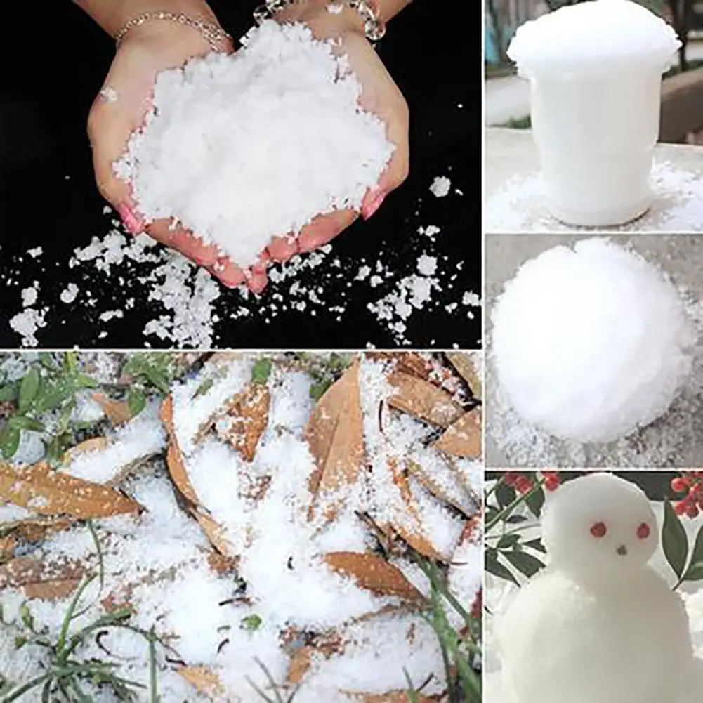 50g Artificial Magic Instant Fluffy Snow Powder Snowflake Super ...