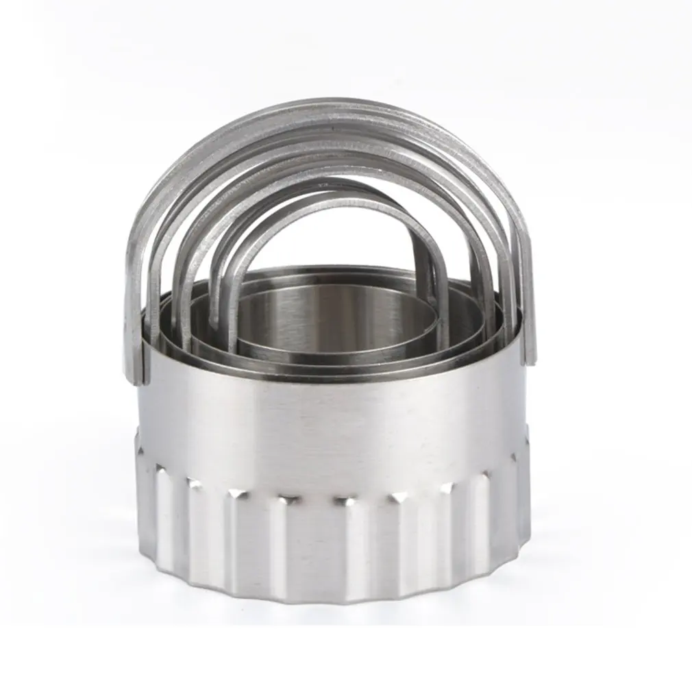 Biscuit Cutter Set Stainless Steel Round Biscuit Cutter With Grooved ...