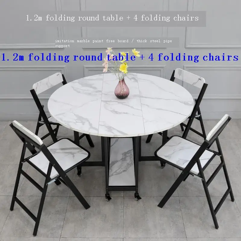 Kids Round Folding Table And Chairs