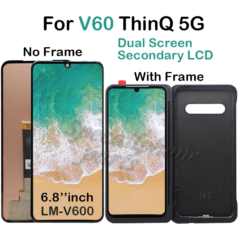 6.8'' LCD For LG V60 Dual Screen LCD Display Touch Digitizer Assembly ...