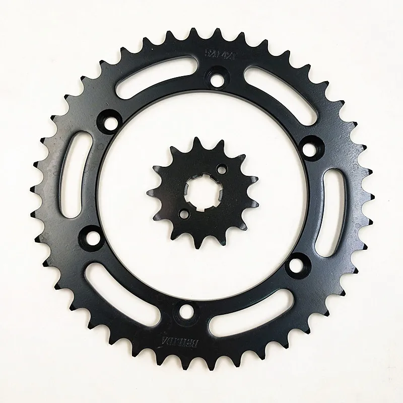 520 Chain Motorcycle Front & Rear Sprocket gear 42 and 13 Teeth For ...