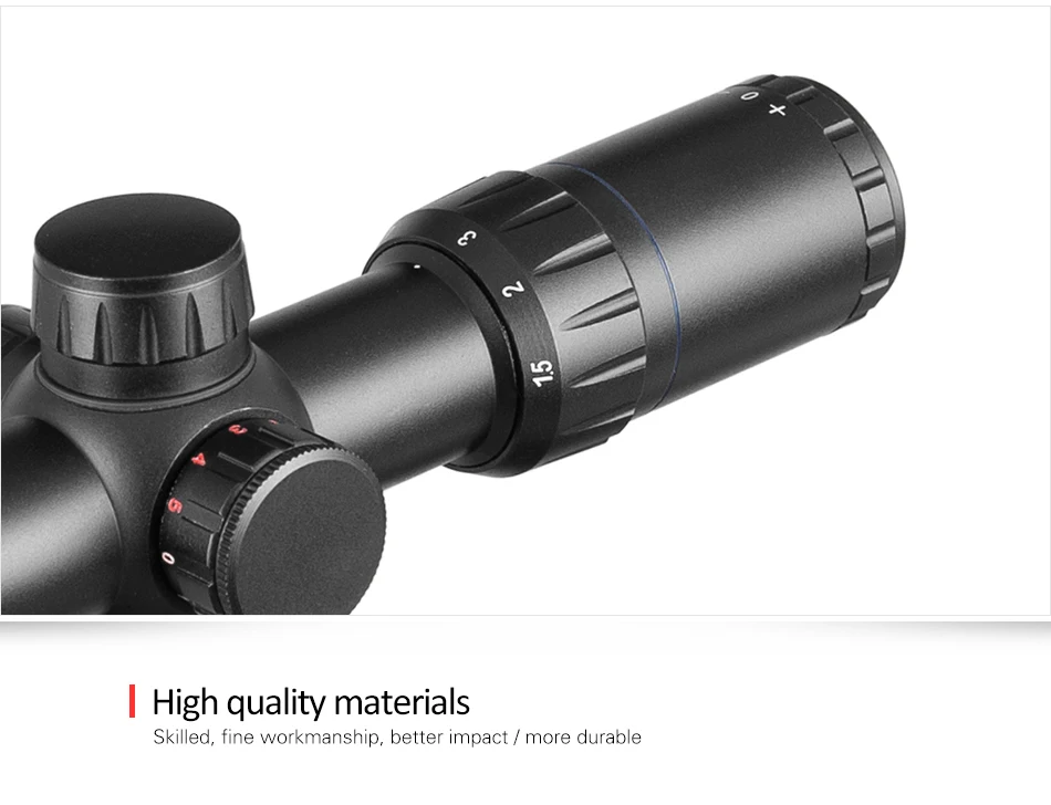 Fire Wolf HD 1.5-5X20 Riflescope Green Red Reticle Sight Dot Scope ...