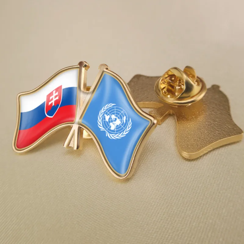 United-Nations-and-Slovakia-Republic-Crossed-Double-Friendship-Flags ...