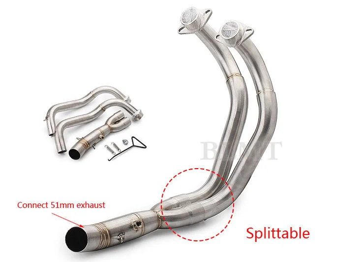 Tubo-de-enlace-delantero-para-motocicleta-sistema-de-Escape-completo ...