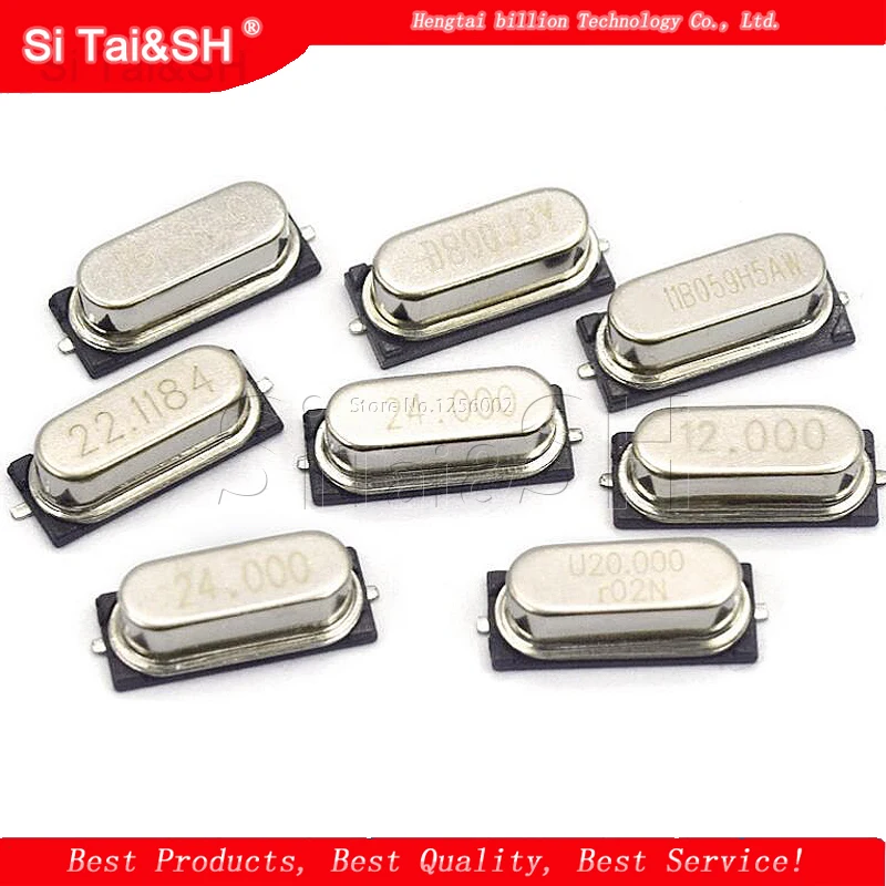 10PCS-4Mhz-6Mhz-8Mhz-12Mhz-16Mhz-20Mhz-24Mhz-4-000mhz-8-000mhz-SMD ...