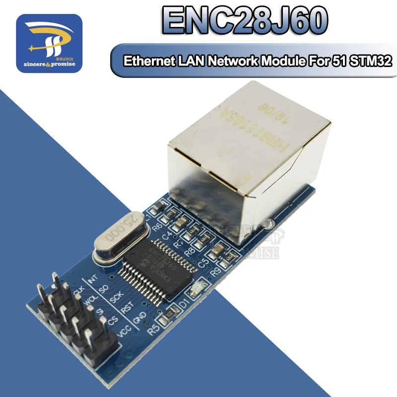 ENC28J60 red LAN Ethernet Mini 51/AVR/ARM/PIC Code para Arduino SPI ...