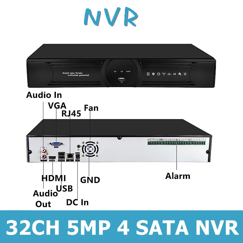 Grabador de vídeo Digital de red, cámara IP Onvif, CMS, XMEYE, CCTV ...