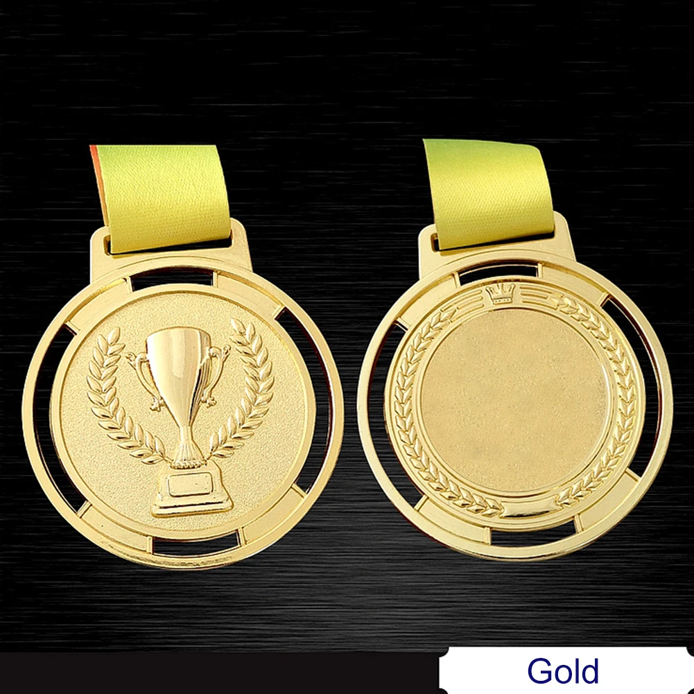 Torch Medal Souvenir Zinc Alloy Sport Competition Prize with Ribbon ...
